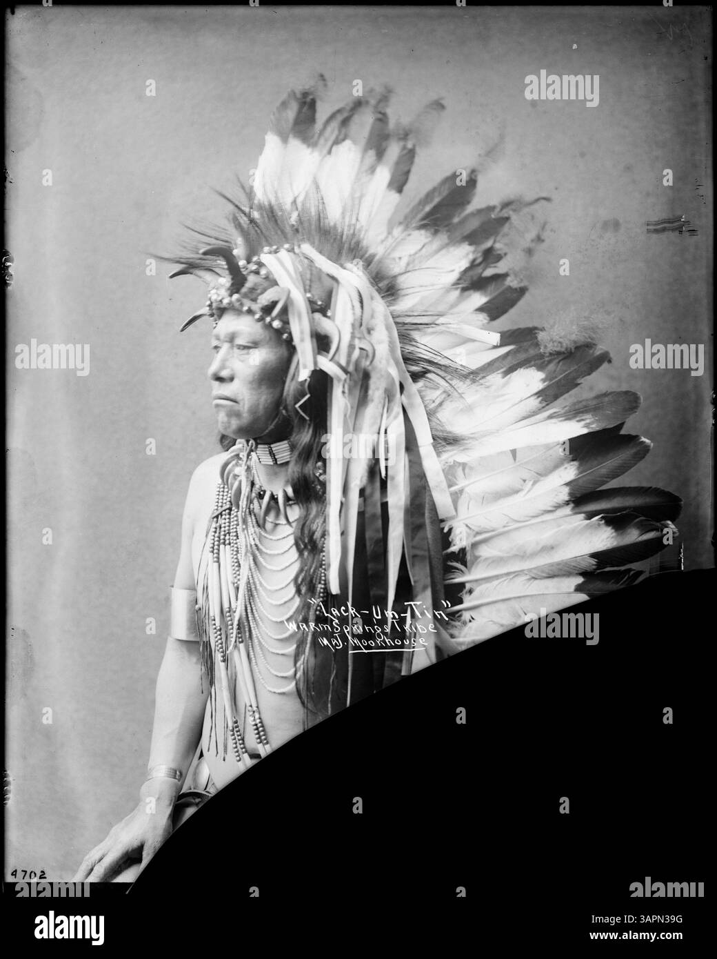 Lack-um-tim, a Warm Springs Indian, in regalia. This photograph ...