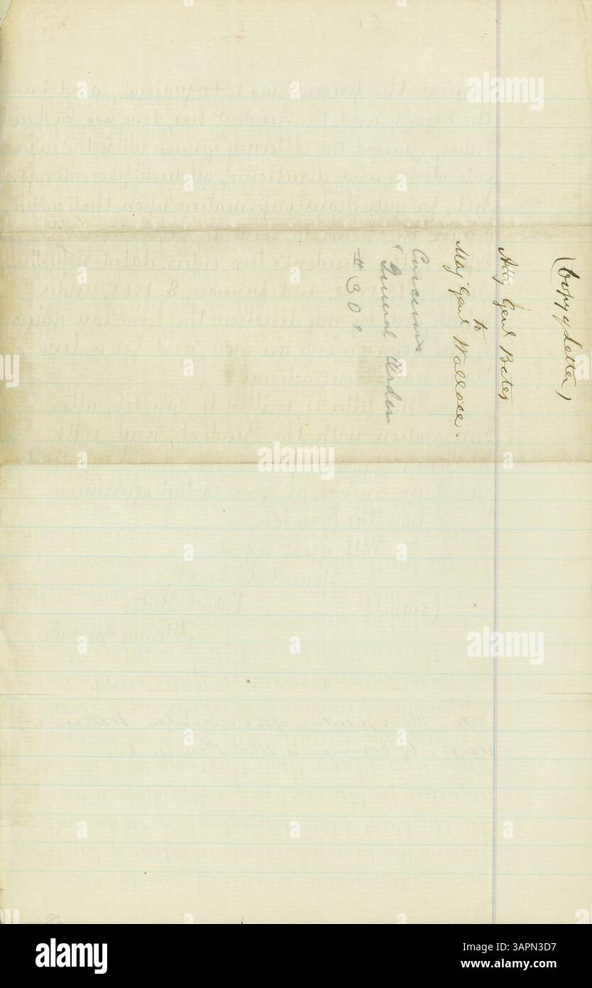A letter from Edward Bates, U.S. Attorney General, to Major General ...
