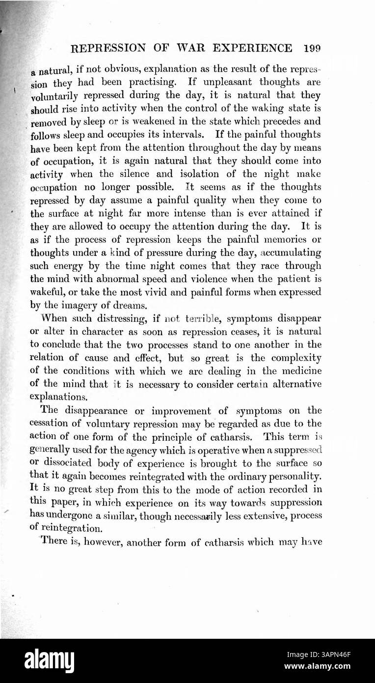 The study explores repression as a mental process where painful ...