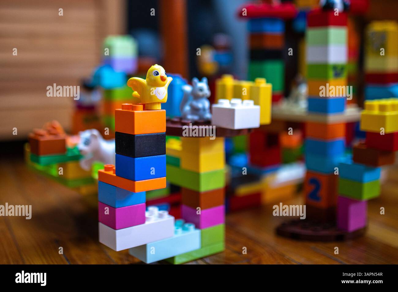 April -15 2025- Bucharest Romania-Lego pieces with little people ...