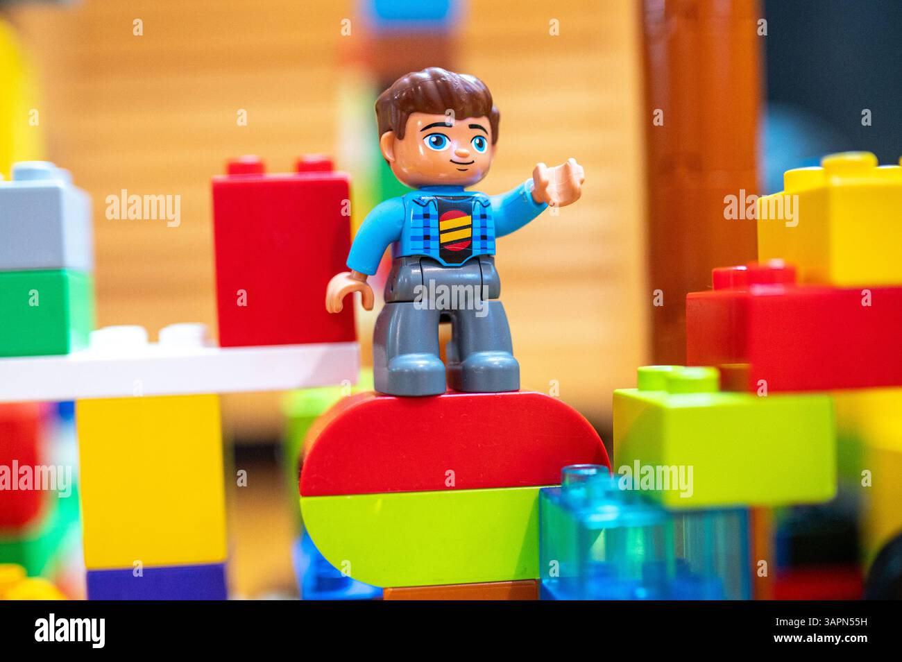 April -15 2025- Bucharest Romania-Lego pieces with little people ...