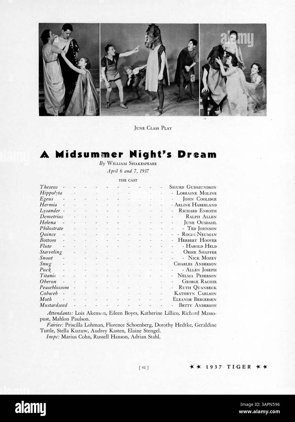 The 1937 South High 'Tiger' yearbook documents the students, teachers ...