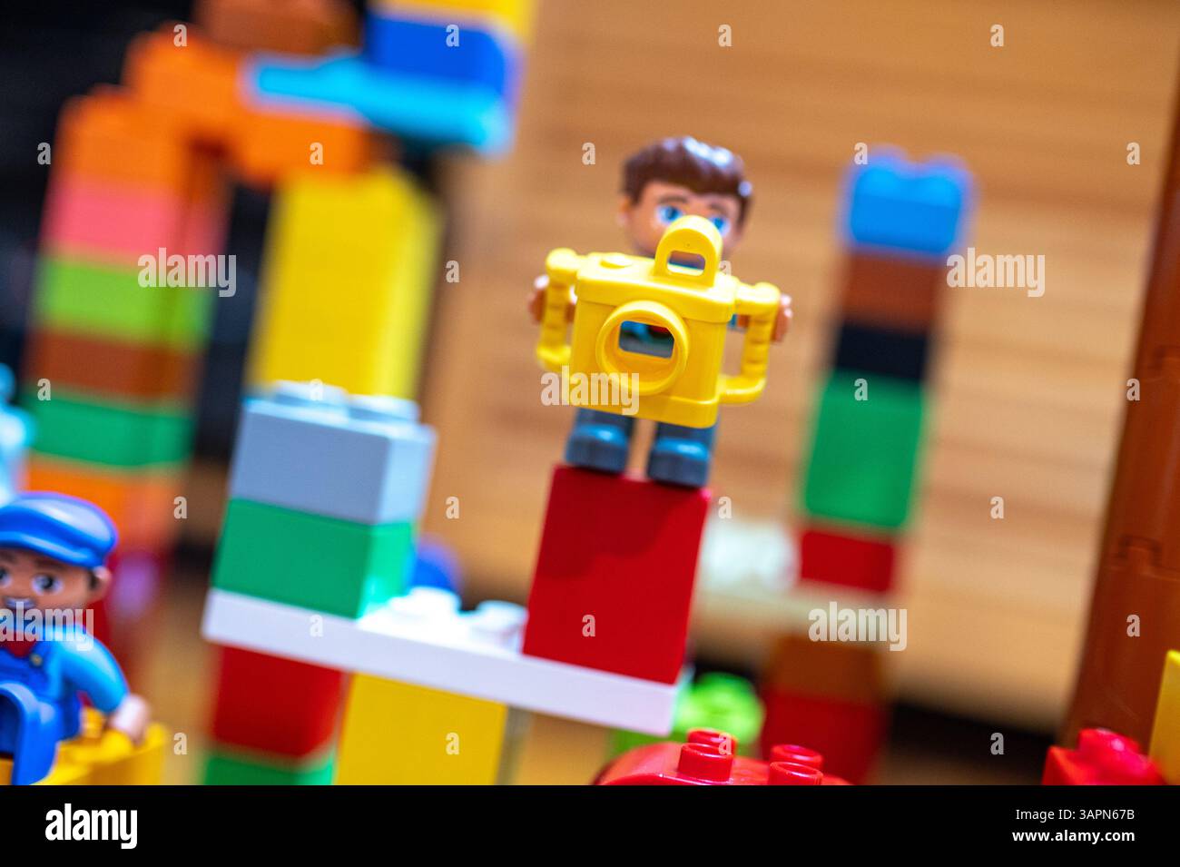 April -15 2025- Bucharest Romania-Lego pieces with little people ...