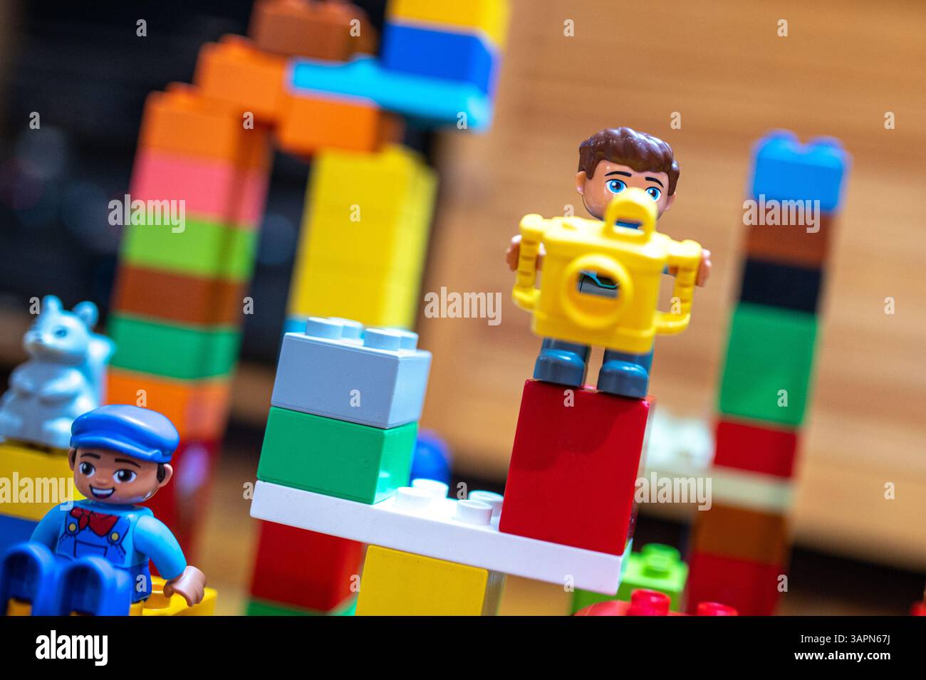 April -15 2025- Bucharest Romania-Lego pieces with little people ...