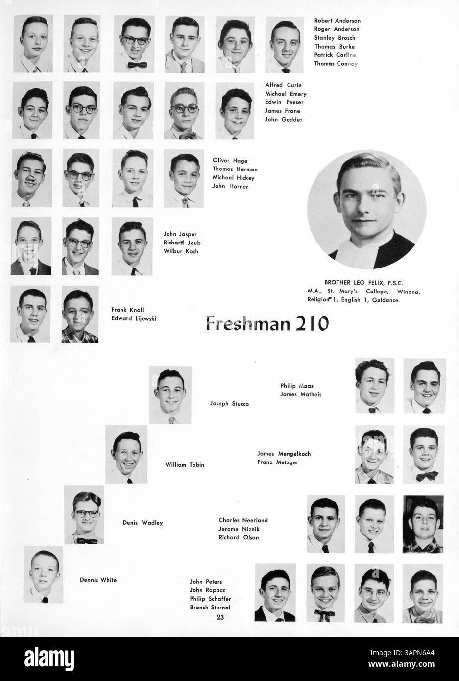 The 1955 De La Salle Yearbook, 'Delta,' features the students, faculty ...
