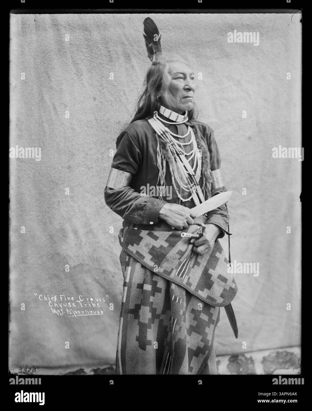 Photograph of Chief Five Crows, She-ca-yah, a Cayuse Indian, in full ...