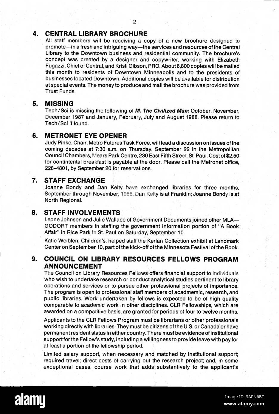 The 1988 edition of the Minneapolis Public Library Bulletin highlighted ...