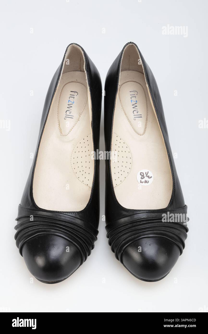 These black leather pumps by Fitzwell, worn by Bonnie Blake, also known ...