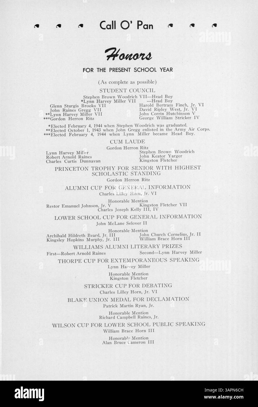 The 1944 Blake Yearbook, 'Call-O'-Pan,' offers a detailed overview of ...