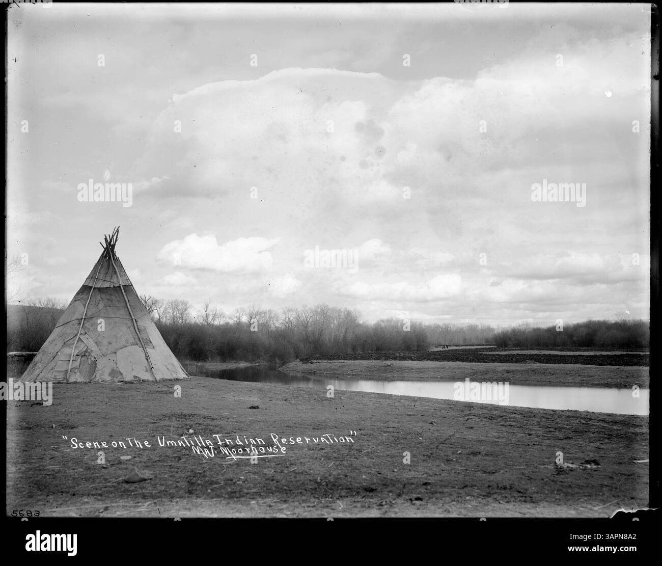 Photograph by Lee Moorhouse of individual Indian camps on the Umatilla ...