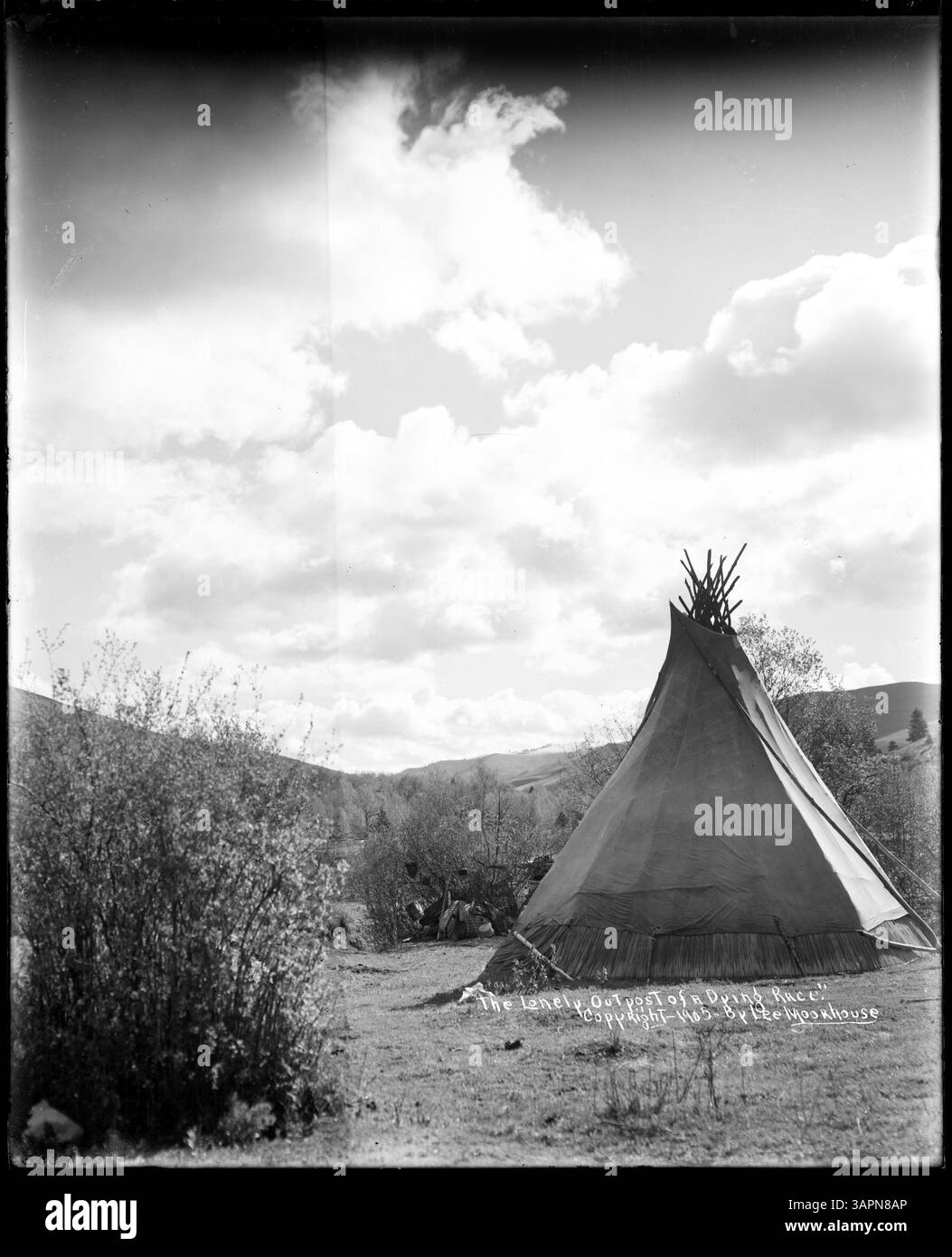 Photograph showing camps on the Umatilla Indian Reservation. It depicts ...