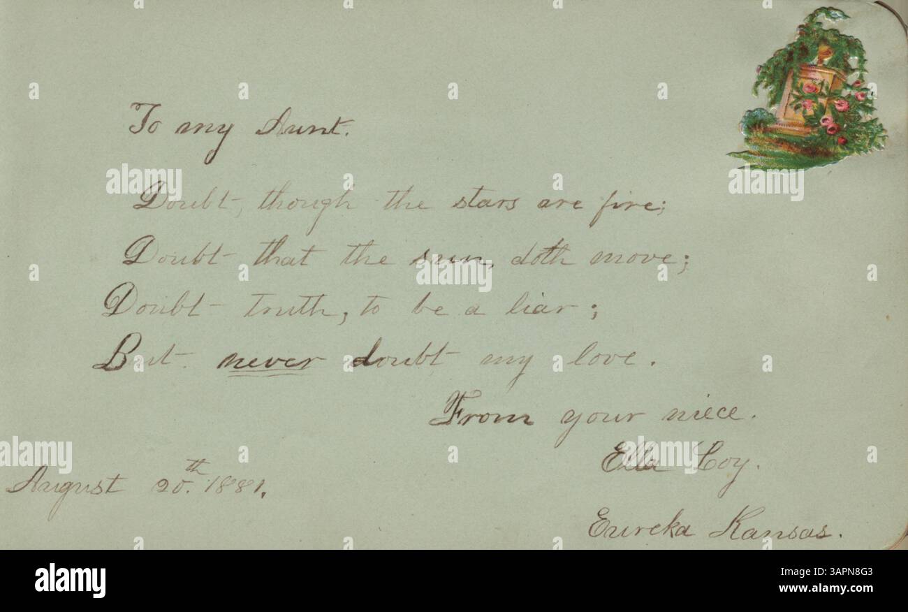 A collection of autographs and personal notes in the autograph book of ...