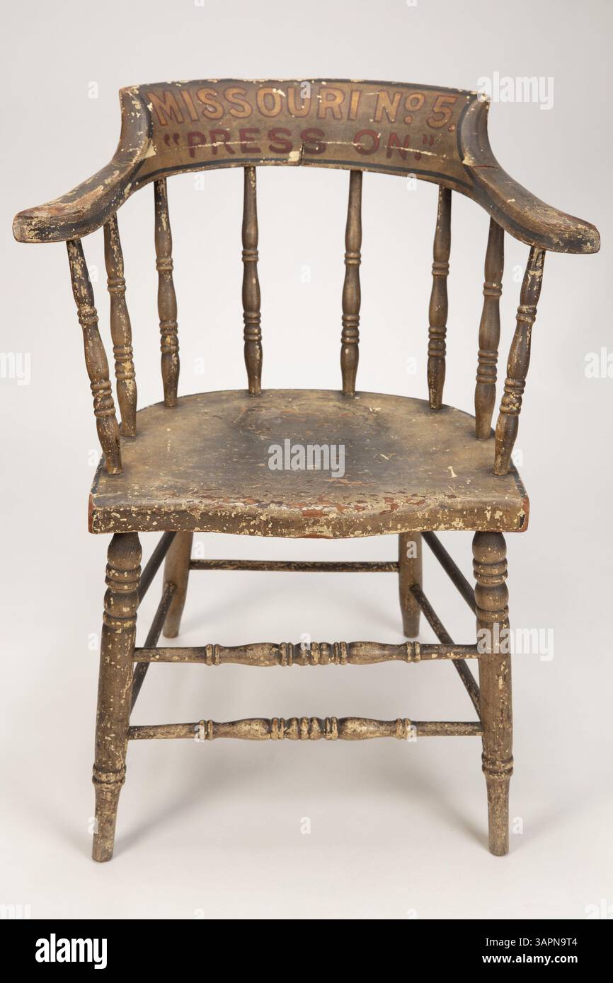 This Windsor-style fireman’s armchair from the Missouri Fire Co. No. 5 ...