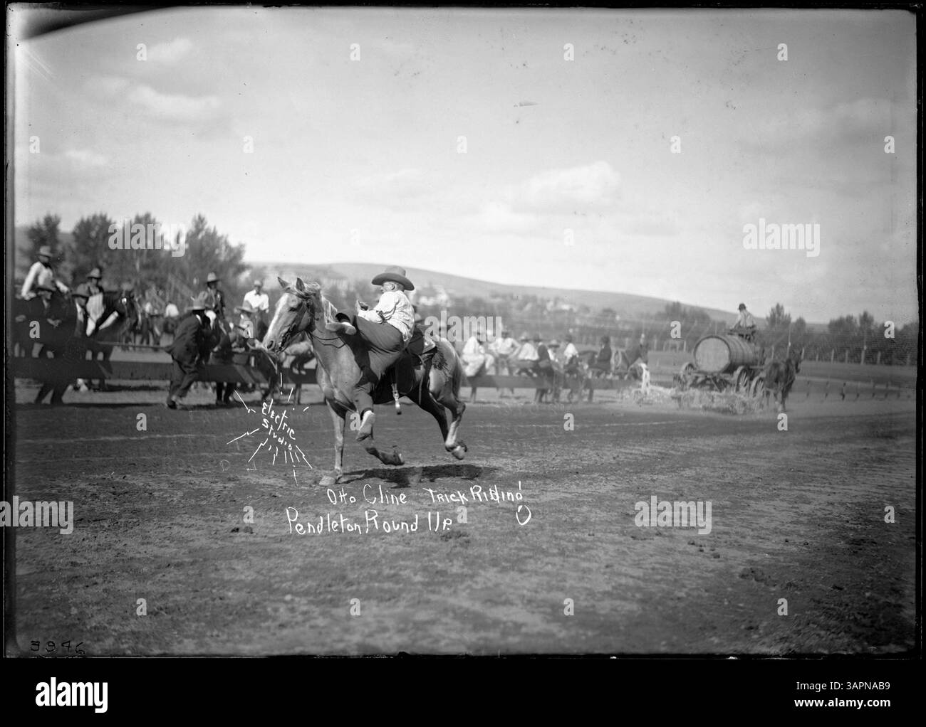 Lee Moorhouse's photograph of Otto Kline performing trick riding ...