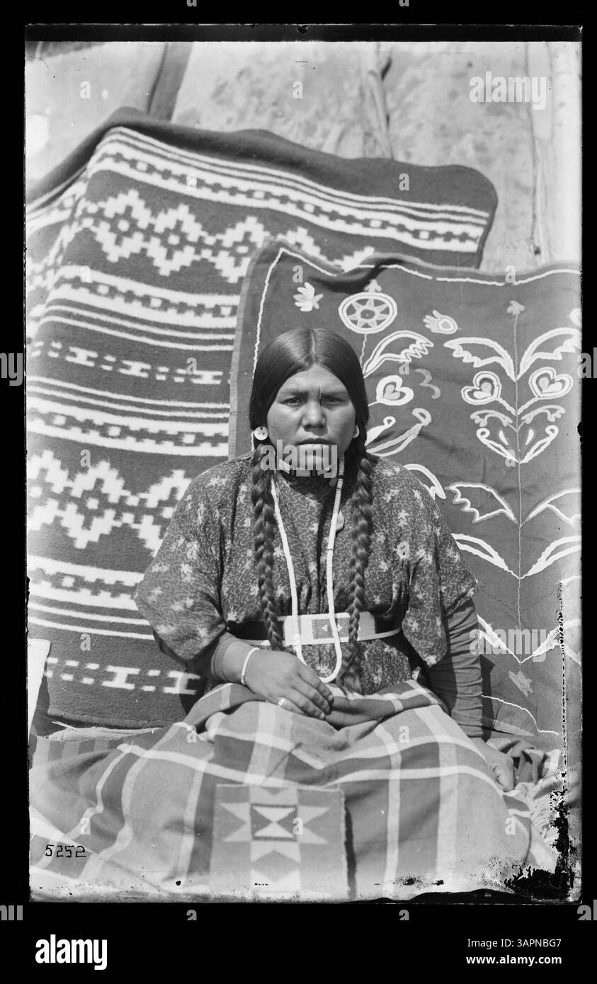This photograph by Lee Moorhouse features a Cayuse tribal woman in ...
