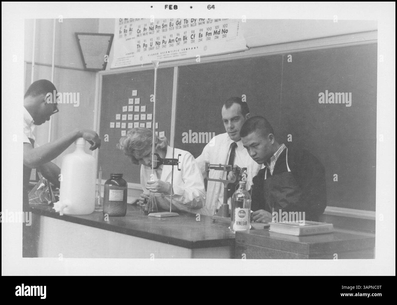 This photo from February 1964 shows newly completed science rooms for ...