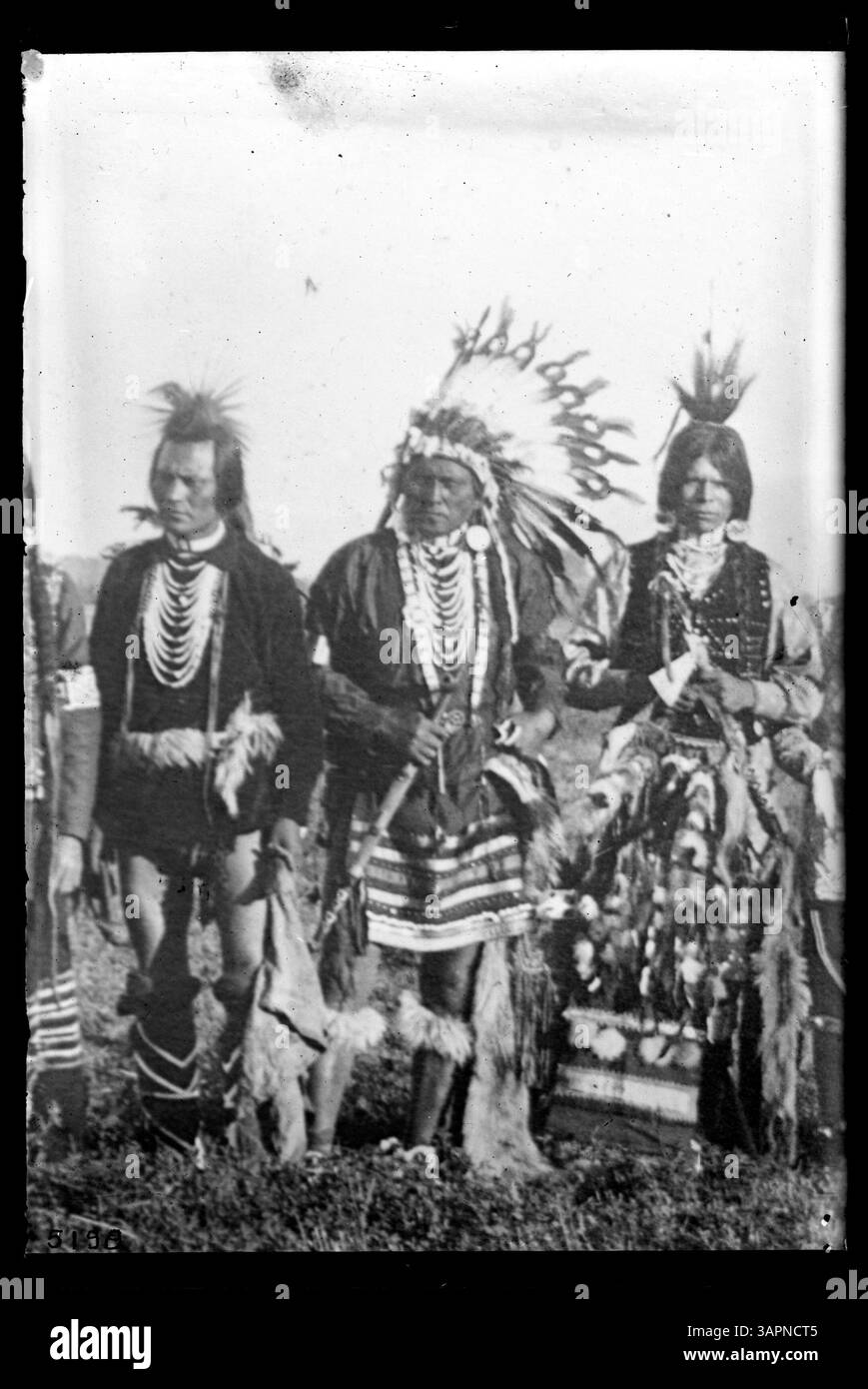 Photograph of Yakima Indians dressed in traditional regalia, captured ...