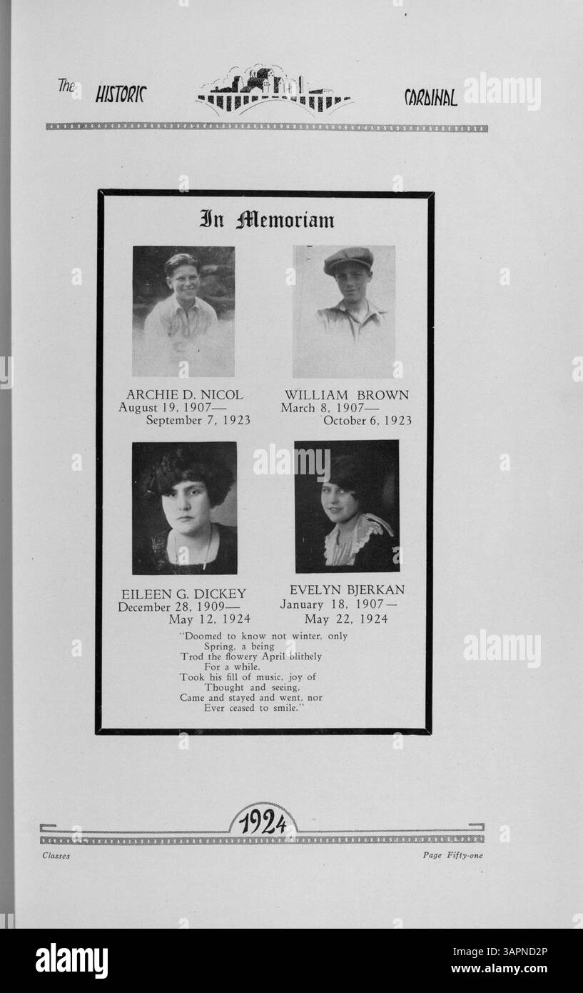 The 1924 East High Yearbook, titled 'Cardinal,' highlights the ...