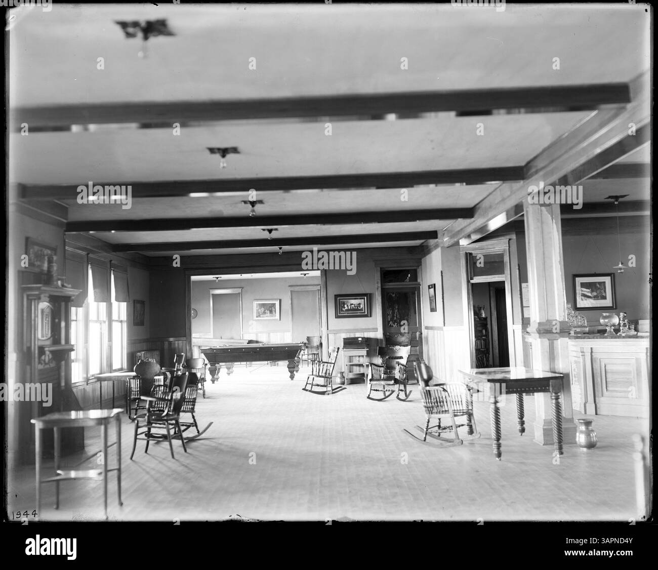 This photograph shows interior views of Hot Lake Sanitarium, capturing ...