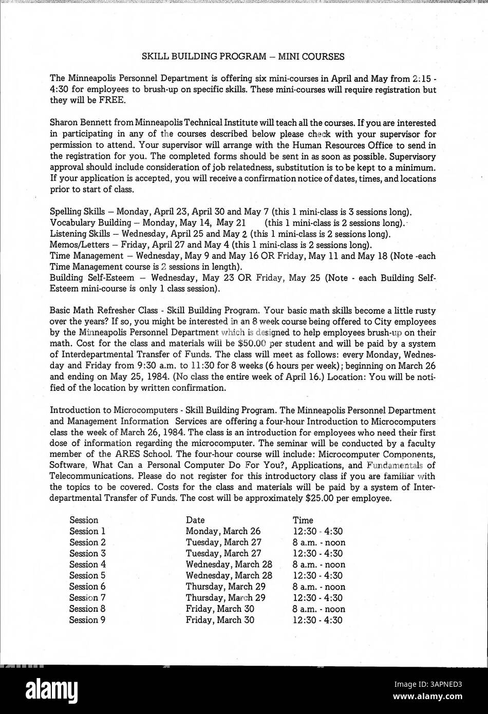 This official 1984 bulletin for the employees of the Minneapolis Public ...