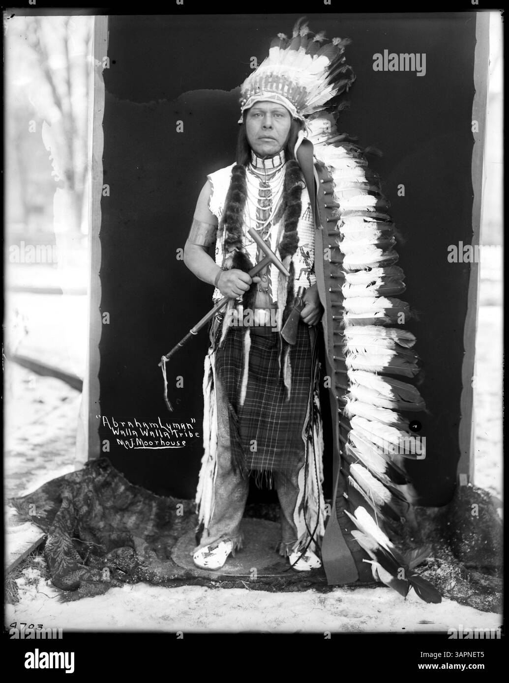 This photograph by Lee Moorhouse depicts Abraham Lyman, a Walla Walla ...