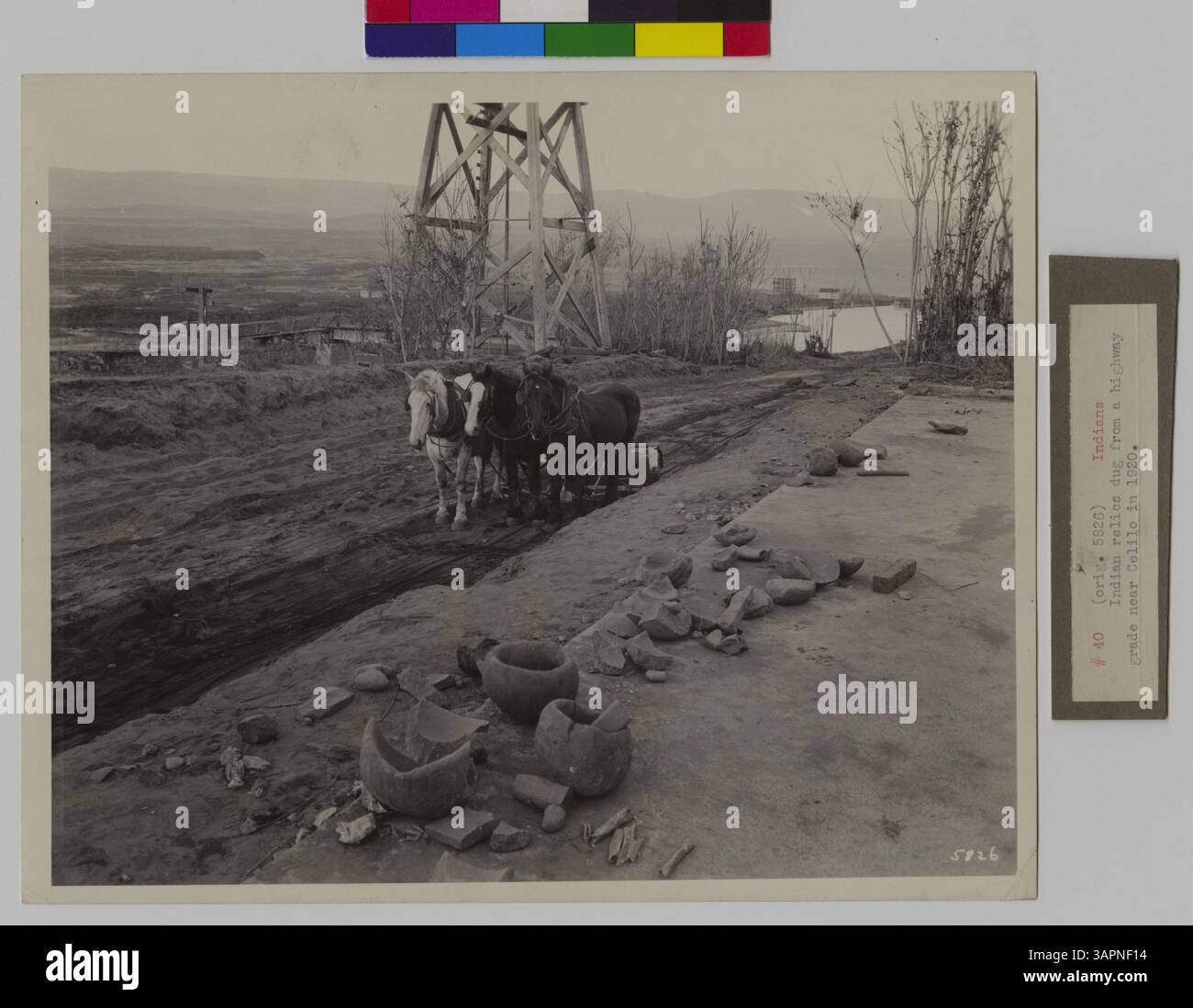 Photo of Indian relics dug from a highway grade near Celilo in 1920 ...