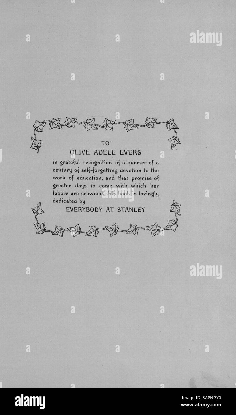 The Stanley Hall Yearbook 1915, titled 'The Moccasin Anniversary Number ...