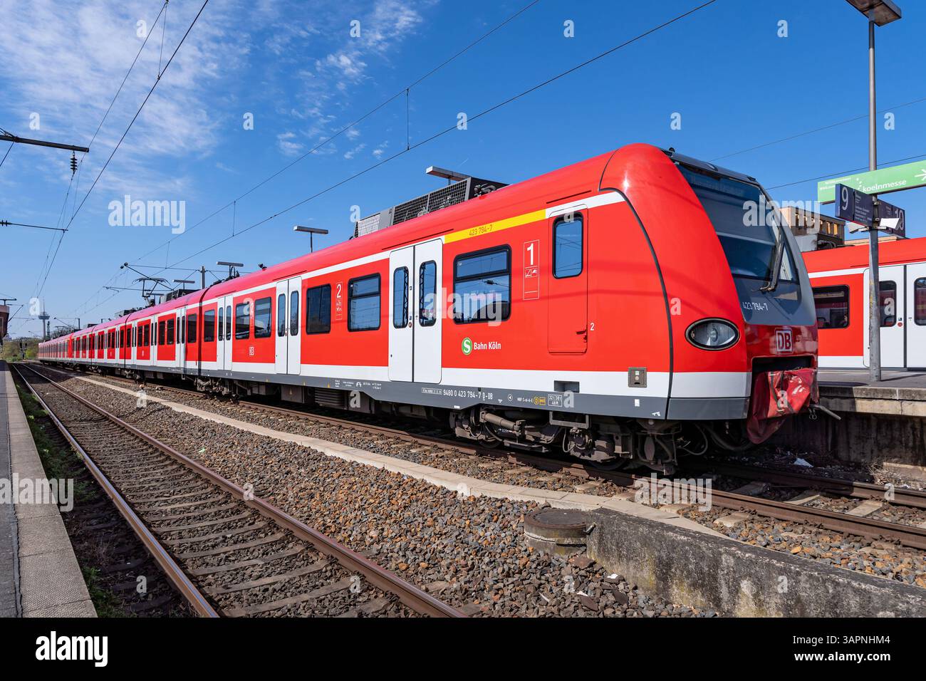 Cologne S-Bahn train at Cologne Messe/Deutz station Stock Photo - Alamy