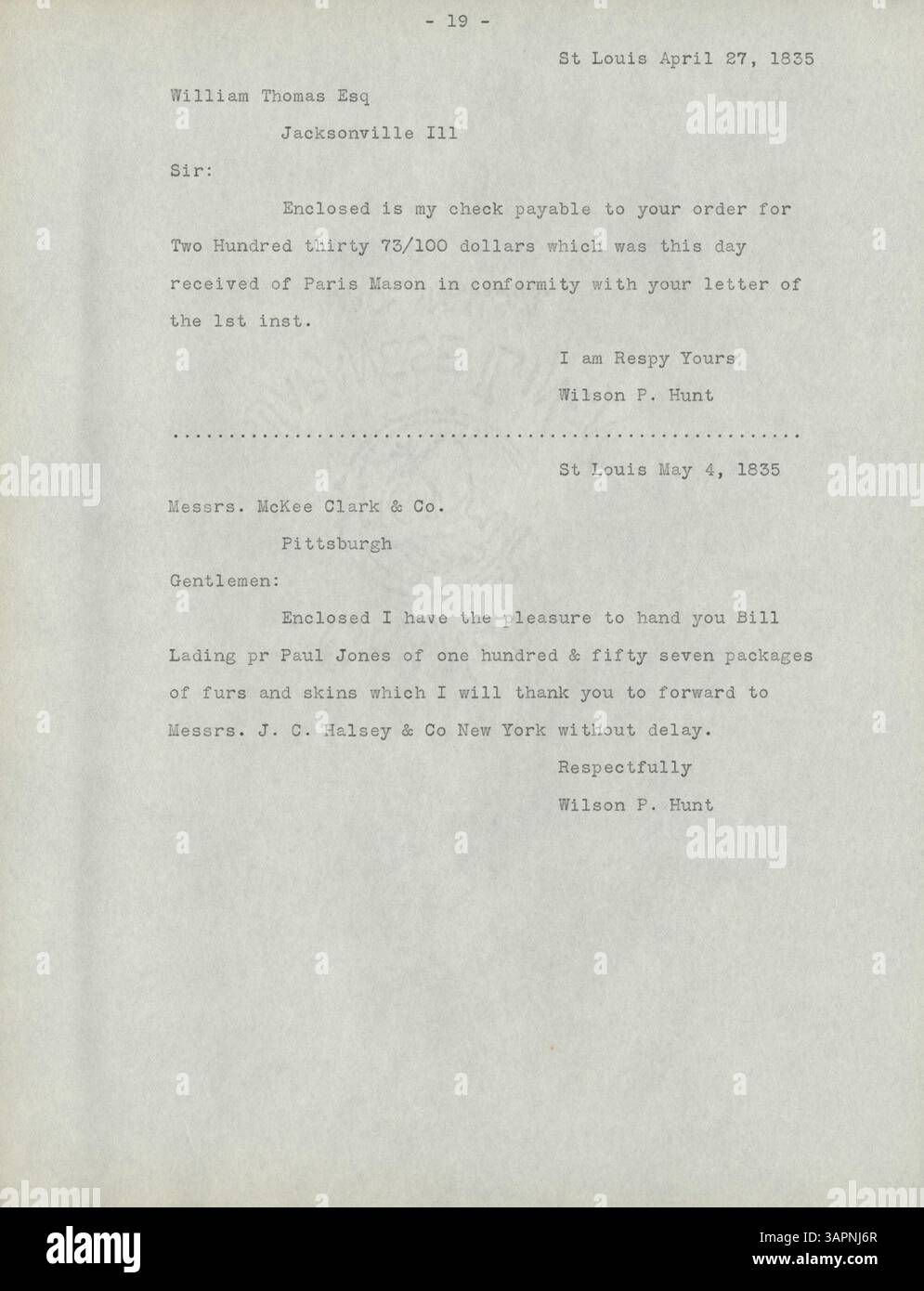 This letter book, from 1834 to 1842, contains typescript copies of ...