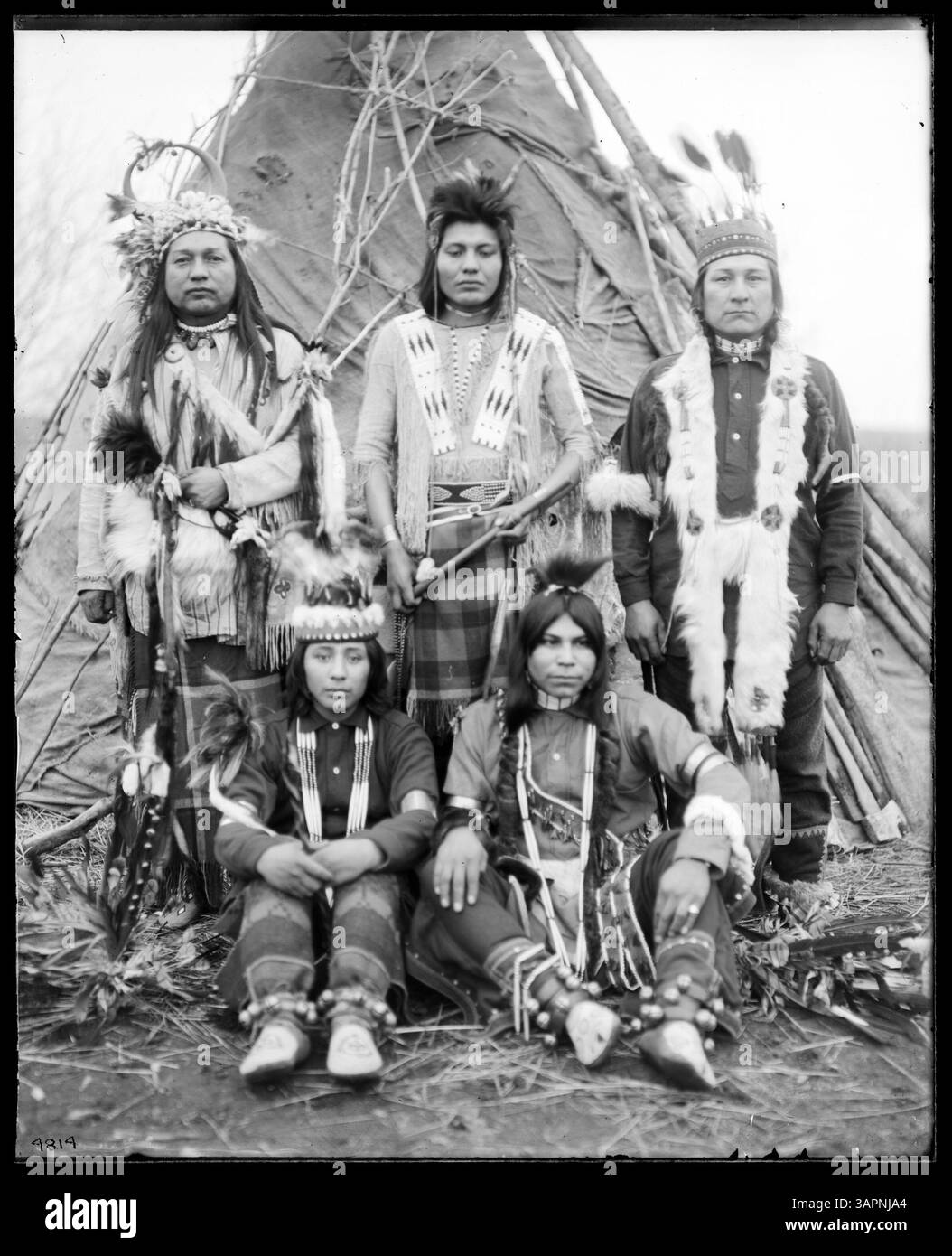 This photograph by Lee Moorhouse features a group of Umatilla Indian ...