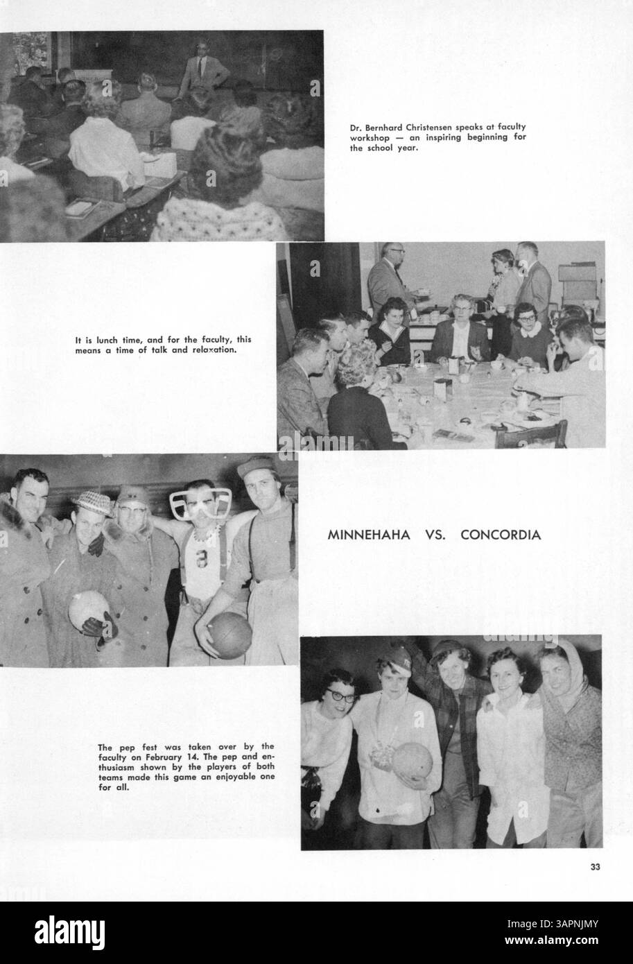 The 1958 Antler Yearbook from Minnehaha Academy showcases the activities, events, and student ...