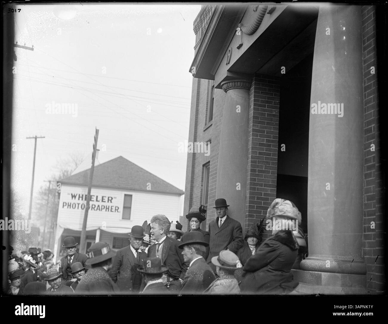 The image shows Bob Lafollette, known as 'Fighting Bob,' addressing a ...