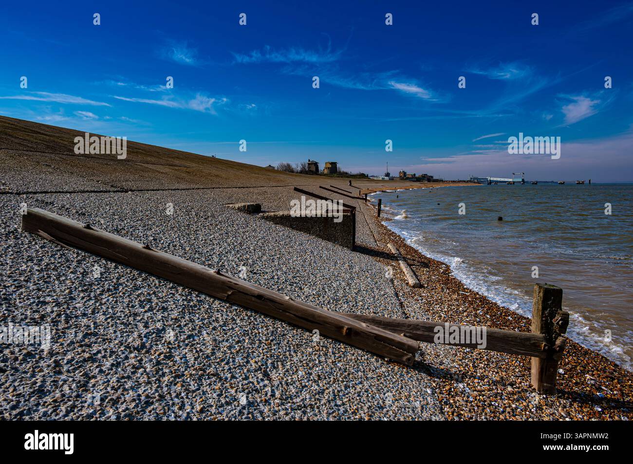 Garrison Point as seen from the end of Sheerness Promenade in a ...