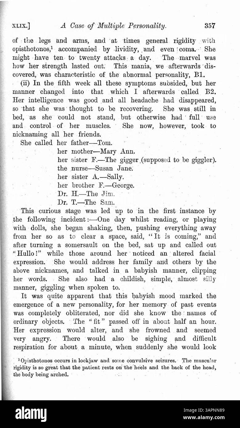 Mary Barnes, aged 12 in 1894, developed multiple personalities ...