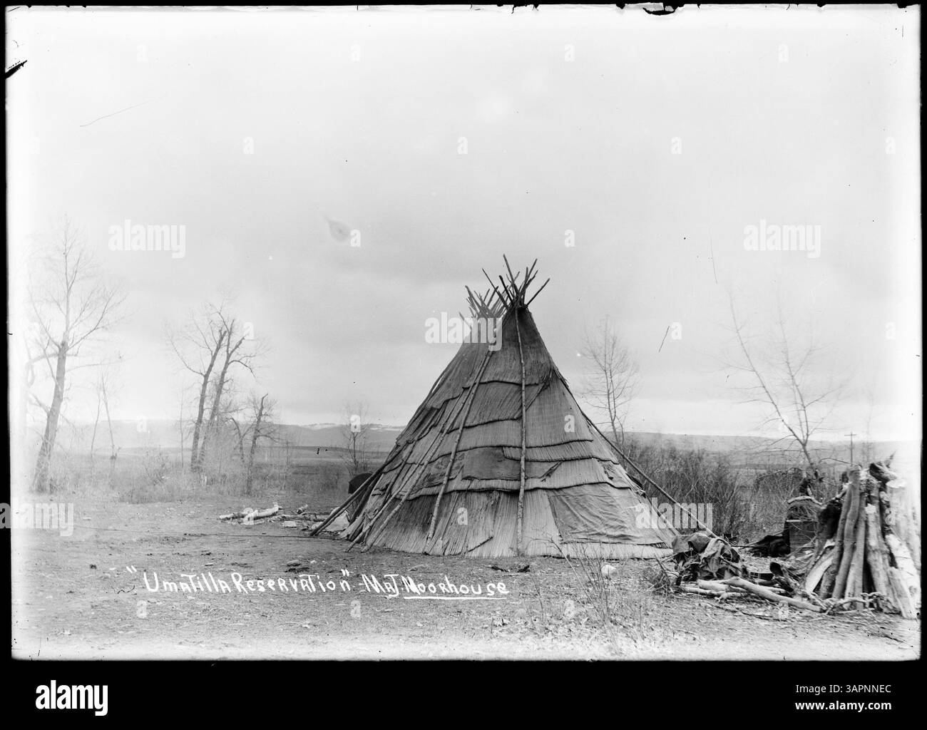 Photo of a tipi, captured by Lee Moorhouse. The image shows a ...