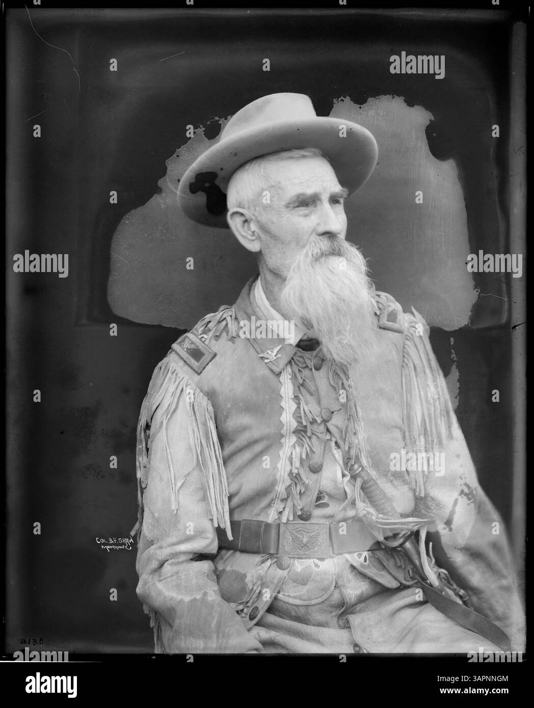 This photograph by Lee Moorhouse depicts Colonel B.F. Shaw. The image ...