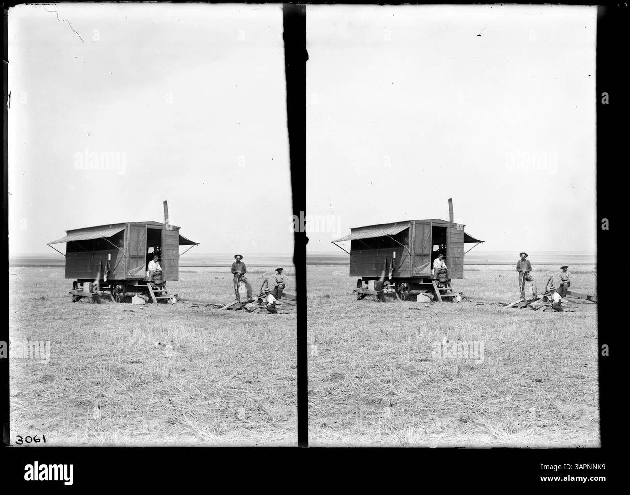 This photograph shows a set of trailer houses, highlighting mid-20th ...