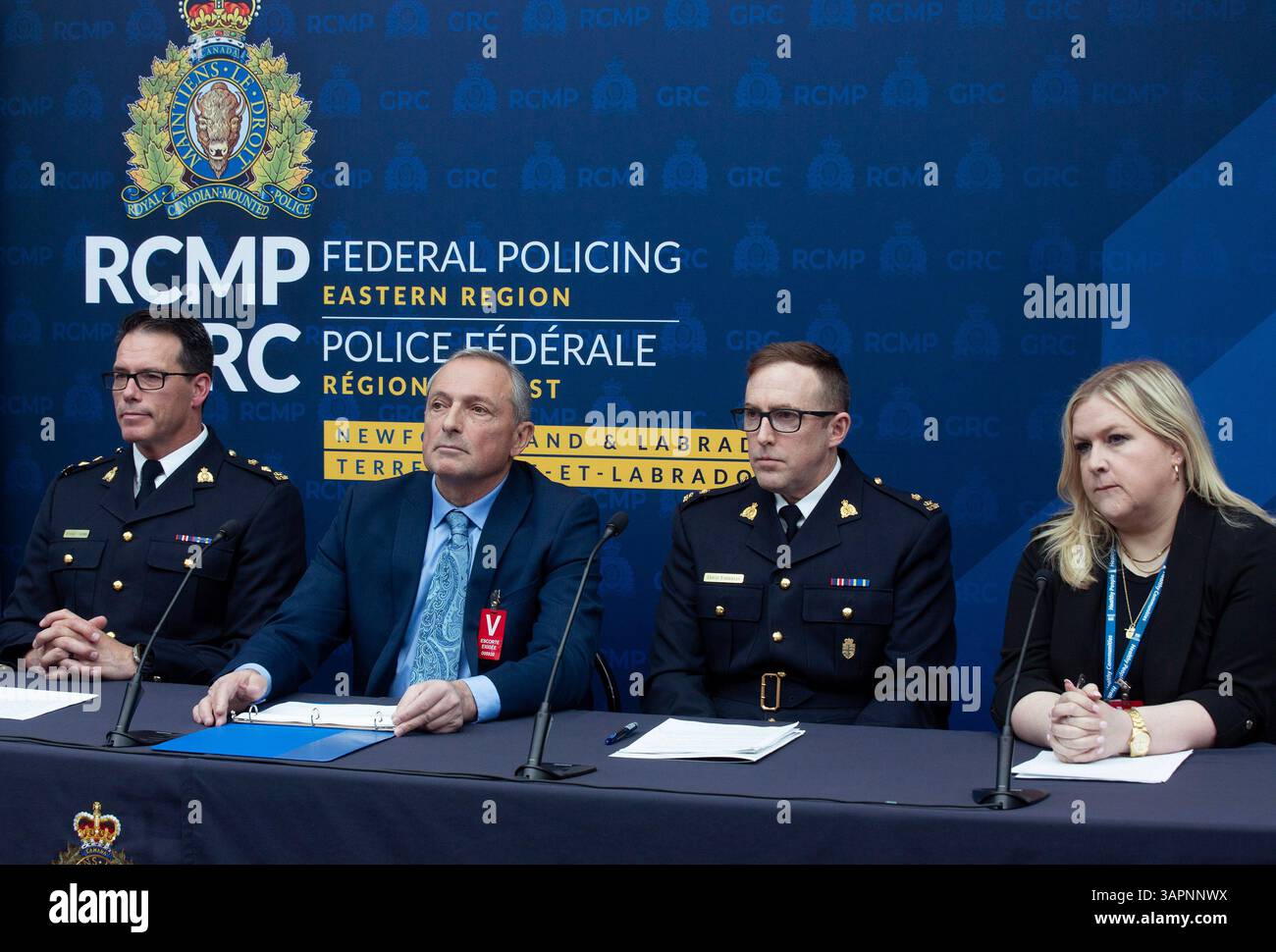 RCMP Superintendent Stefan Thoms, left to right, Dr. Nash Denic, Chief ...