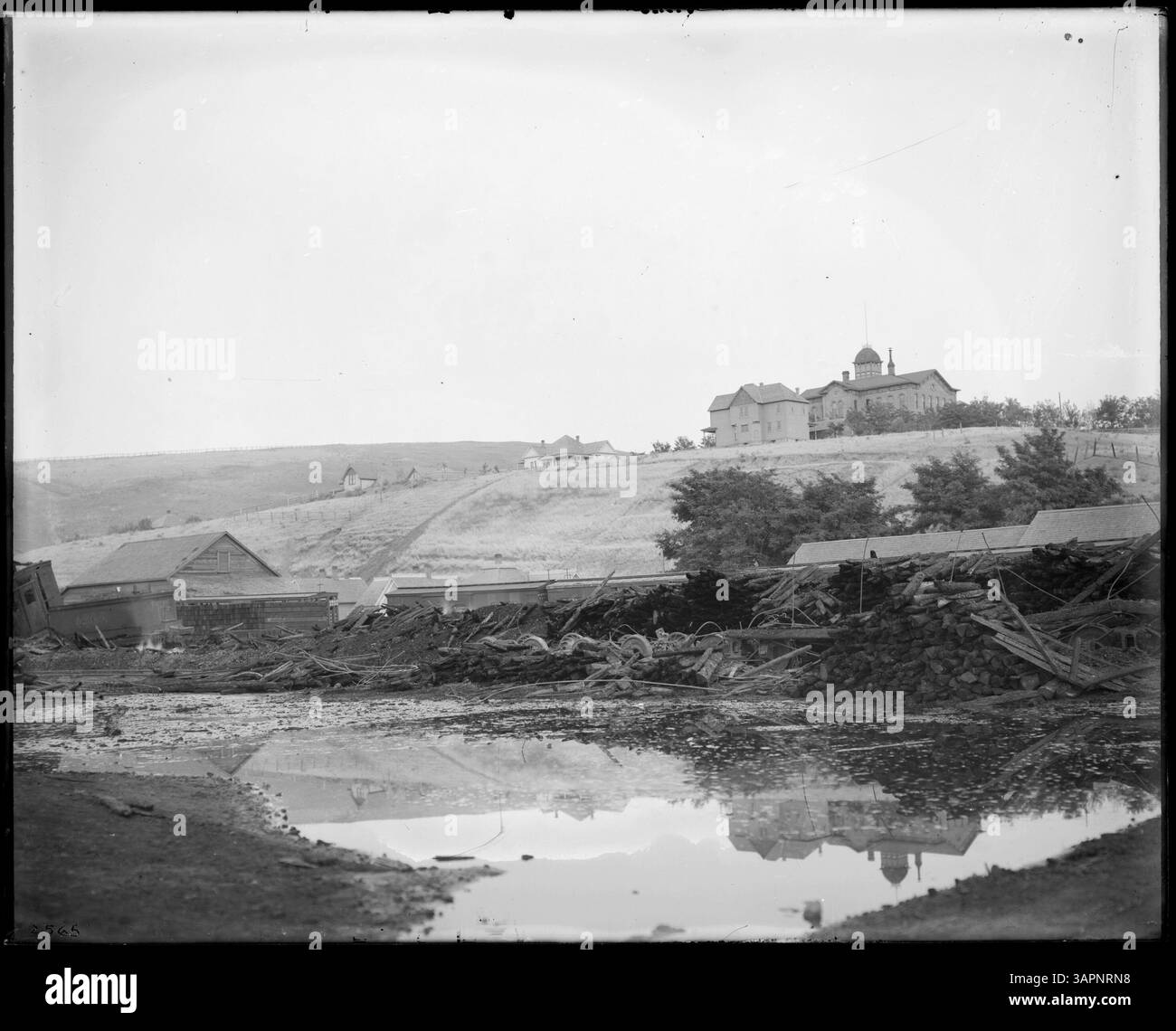 This photograph shows Pendleton High School viewed from beyond the ...