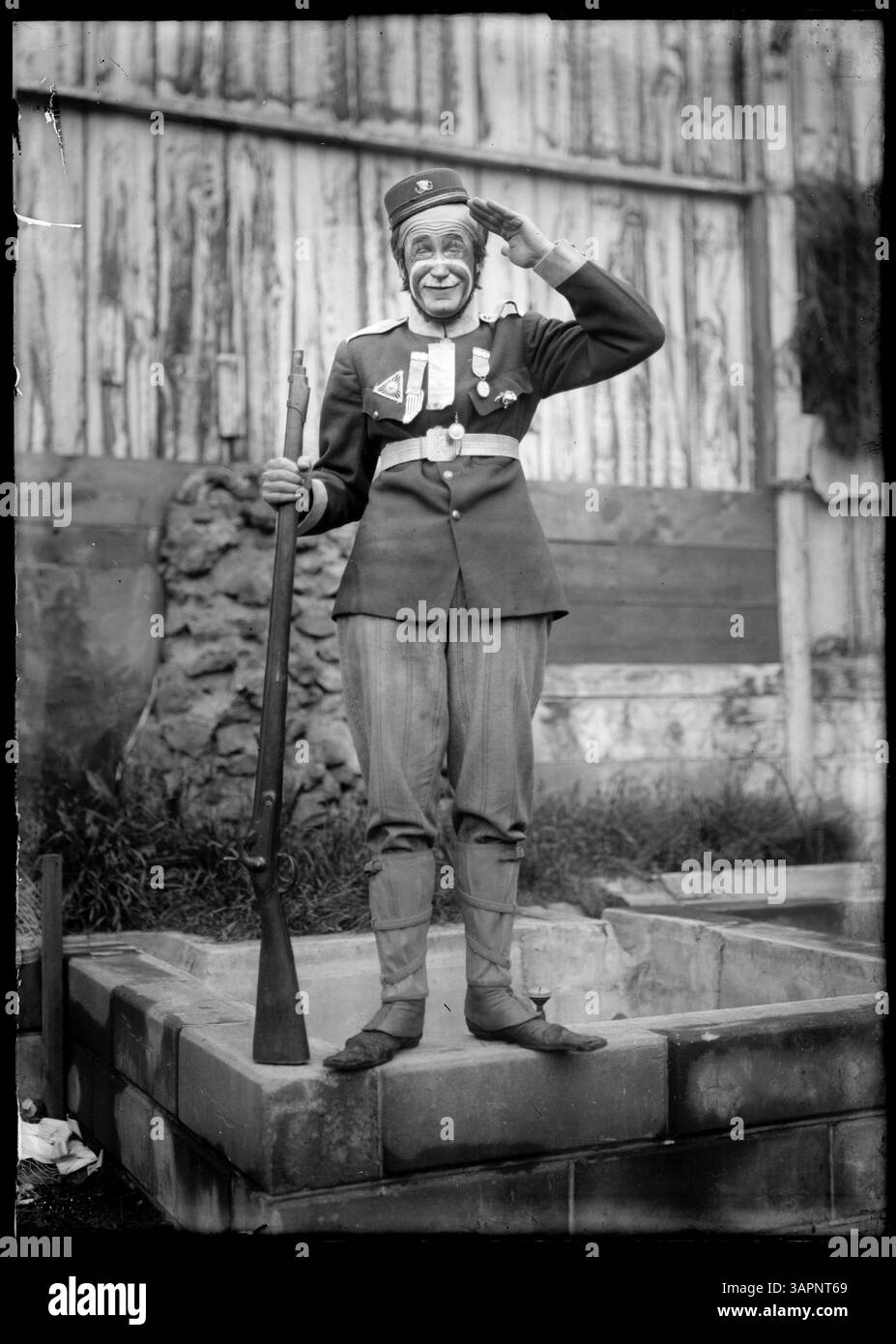 This collection of photographs features actors in costume, captured in ...