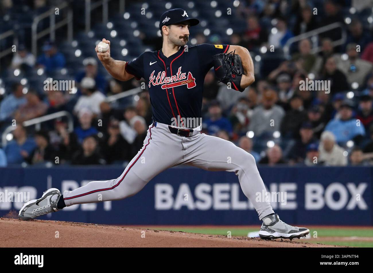 Toronto, Canada. 16th Apr, 2025. Atlanta Braves starting pitcher ...