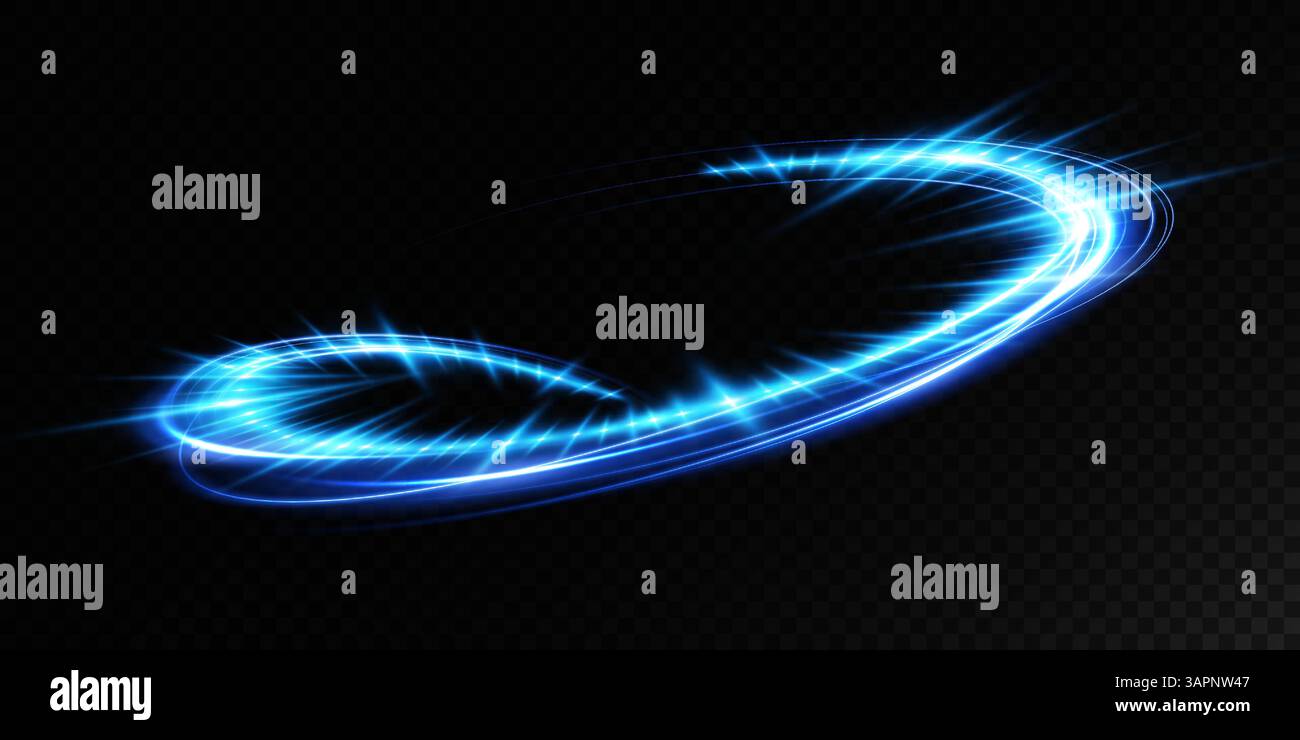 A stunning and dynamic blue light swirl effect set against a deep, dark background palette Stock ...