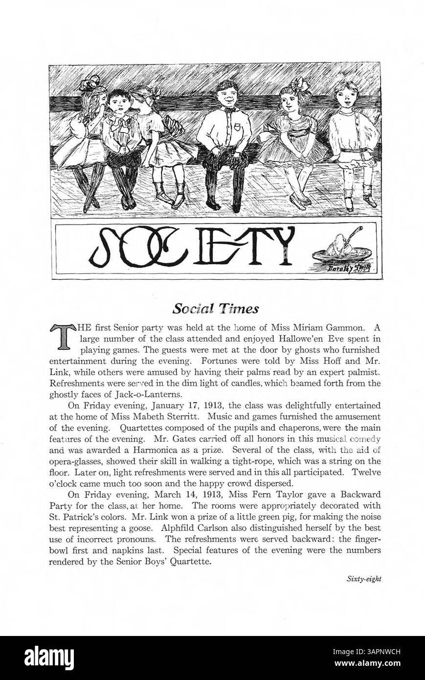 The 1913 North High Yearbook, Polaris, documents students, teachers ...