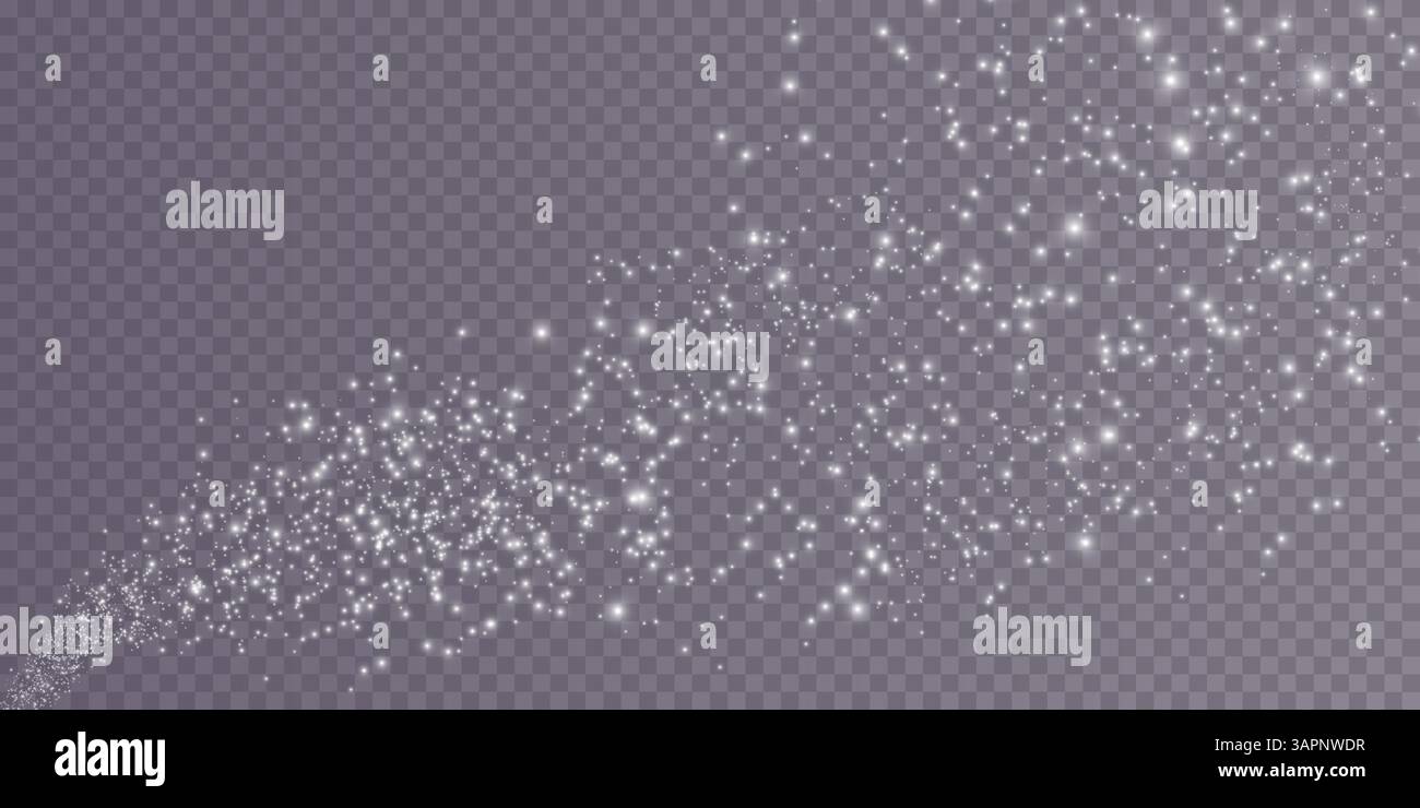 Sparkling Glitter Effect Created on a Beautiful Transparent Background ...