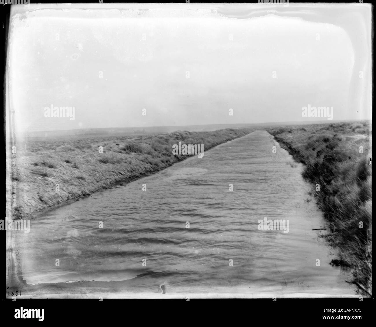 Photograph of the Hinkle irrigation canal near Pendleton, showing ...