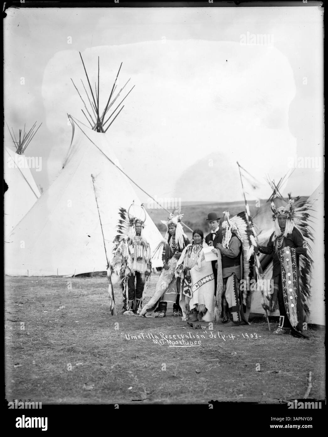 This photograph captures scenes from the Umatilla Indian reservation ...