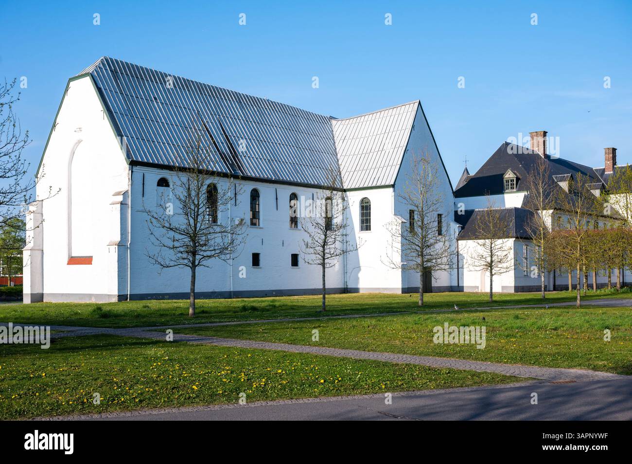 White chapel at the administrative center of Oudenaarde, East Flanders ...
