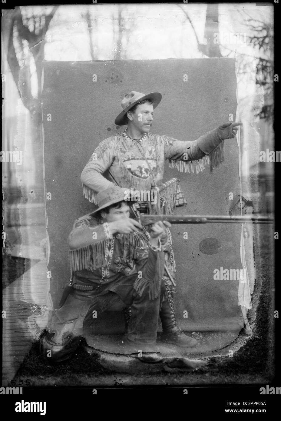 In this photograph by Lee Moorhouse, two men, Clark and Morrison, are ...