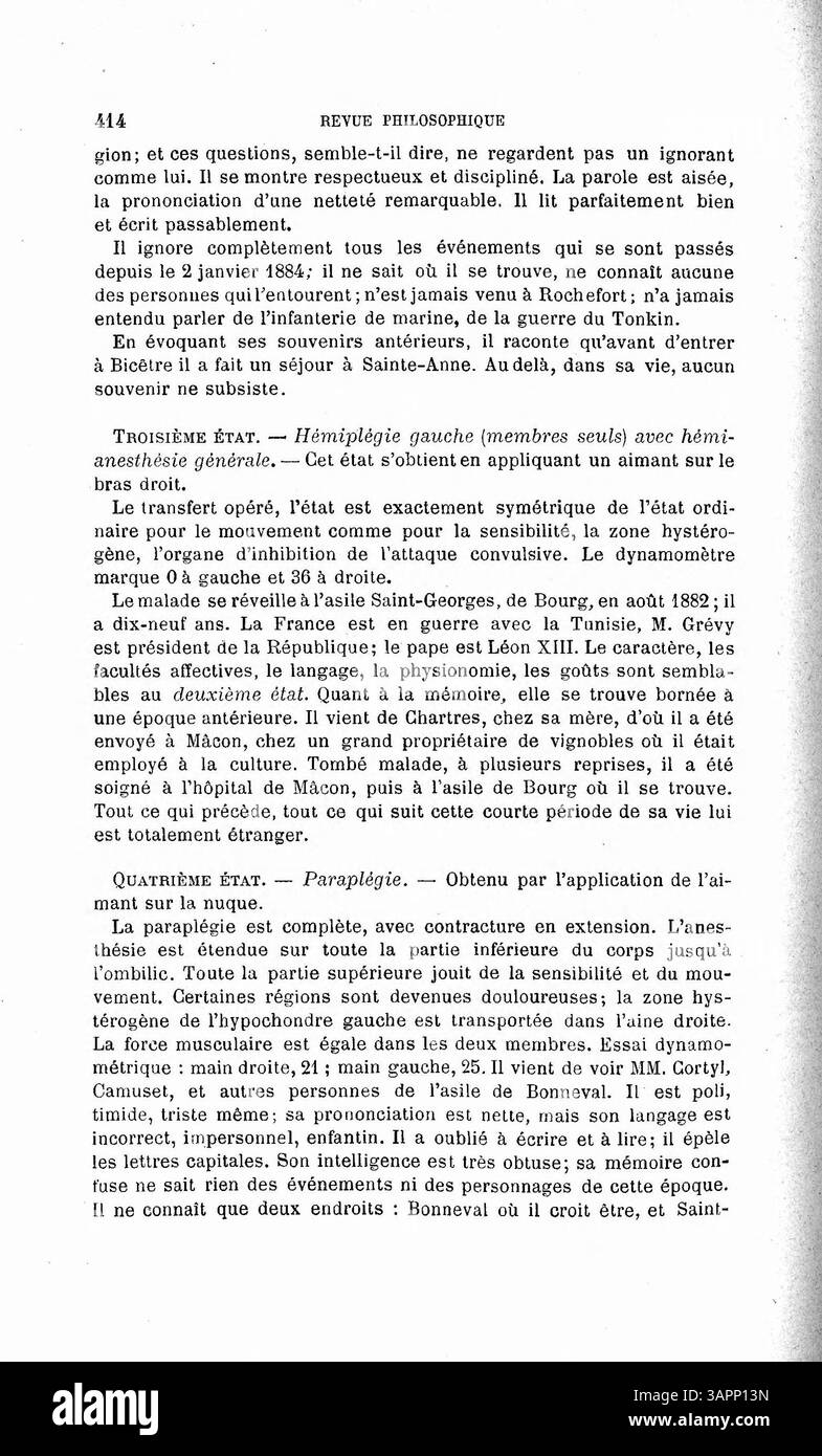 This case of V., who experienced extreme changes in consciousness and ...