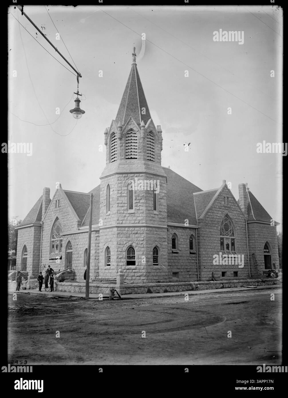 This photograph shows the Methodist Church in Pendleton, Oregon. The ...